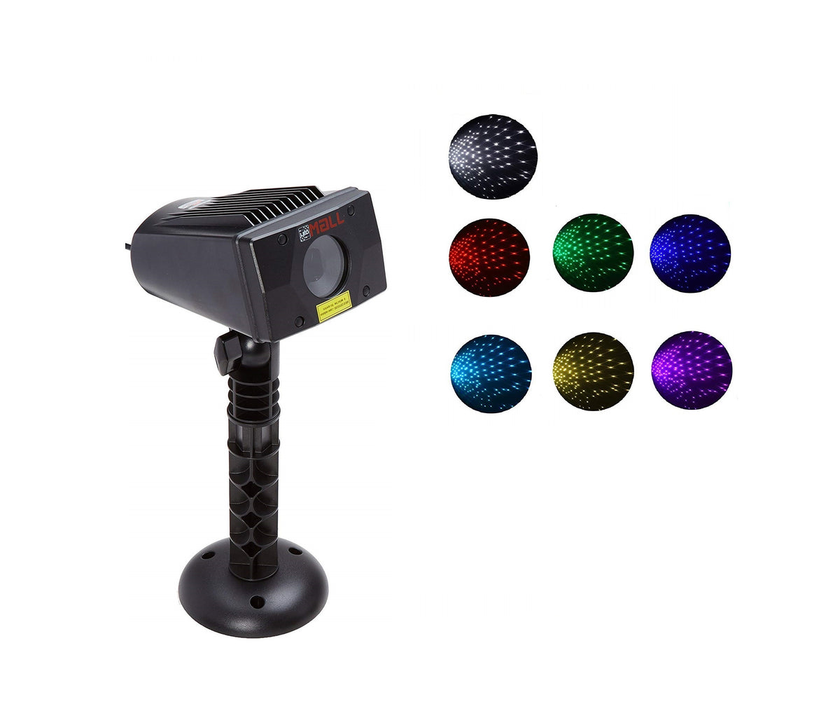 LEDMALL Full Spectrum Motion Star effect 7 color WHITE Laser Christmas ...